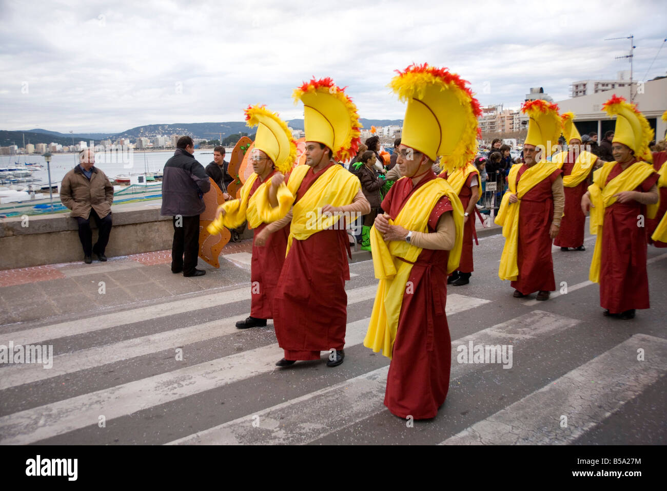 Carnival in Palamos on the cami de ronda calatonia spain Stock Photo ...