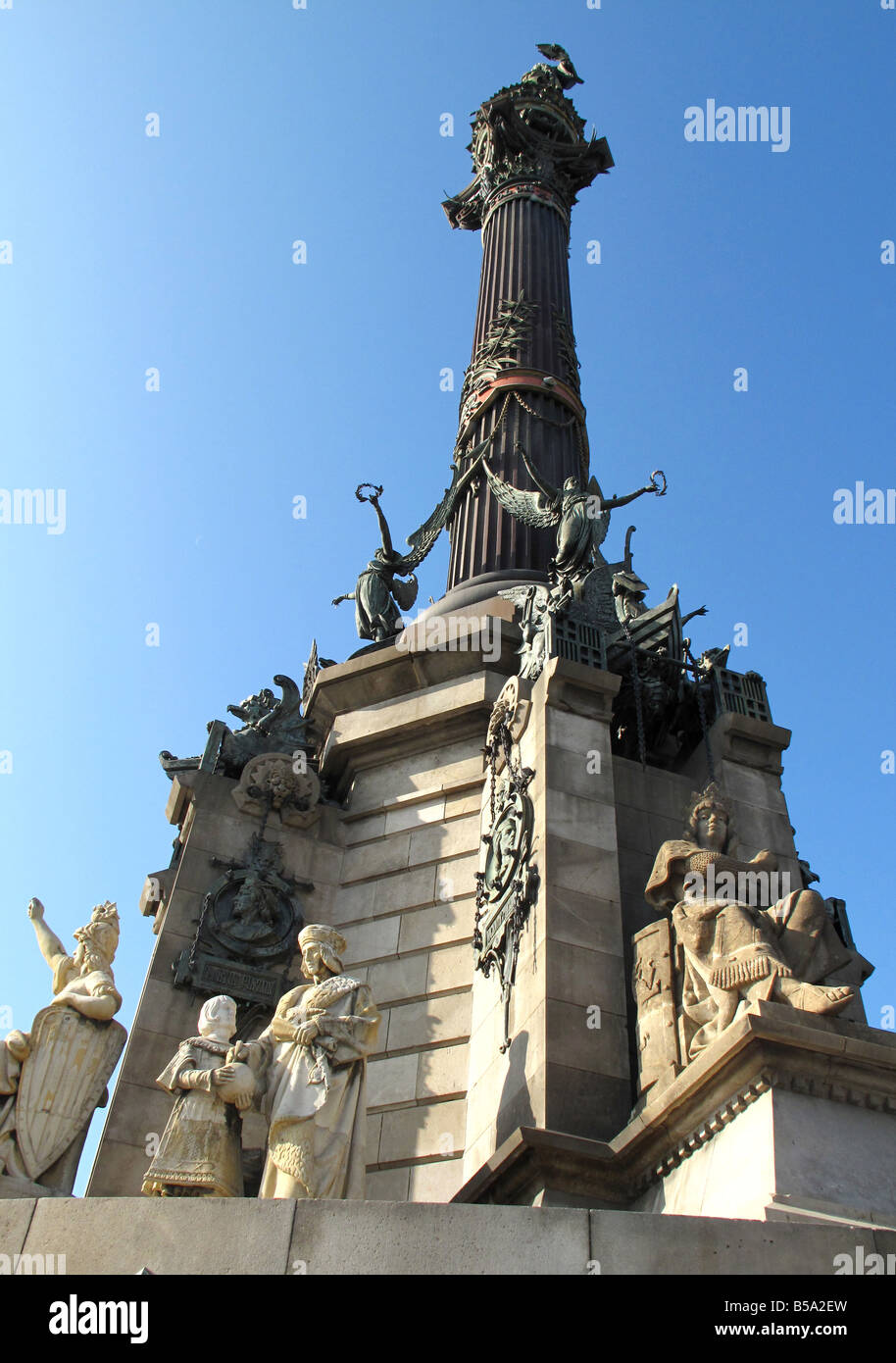 Monument a Colom - The 60m tall Columbus monument at the end of La ...