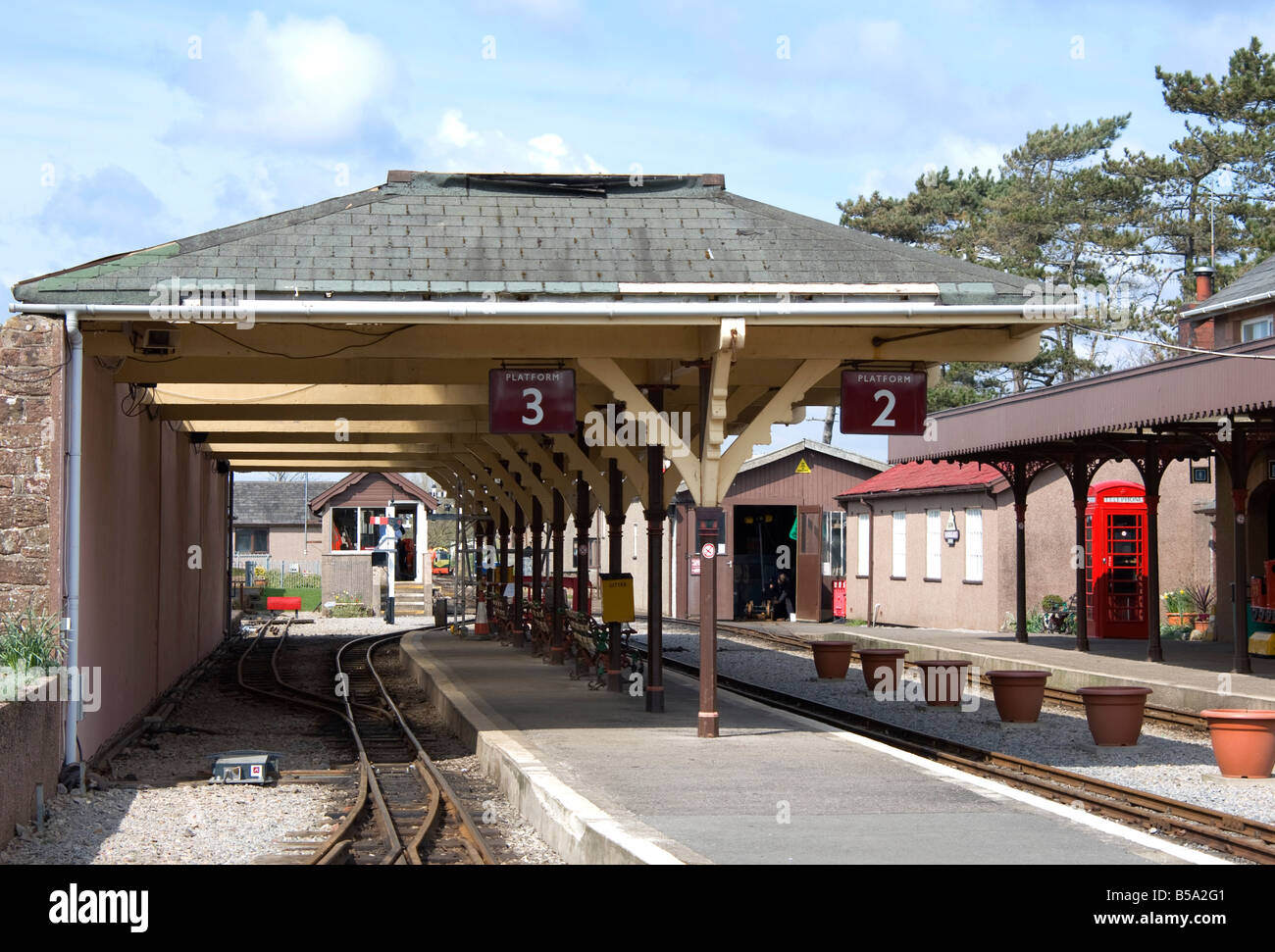 Lake District, Cumbria, England; Train station Stock Photo - Alamy