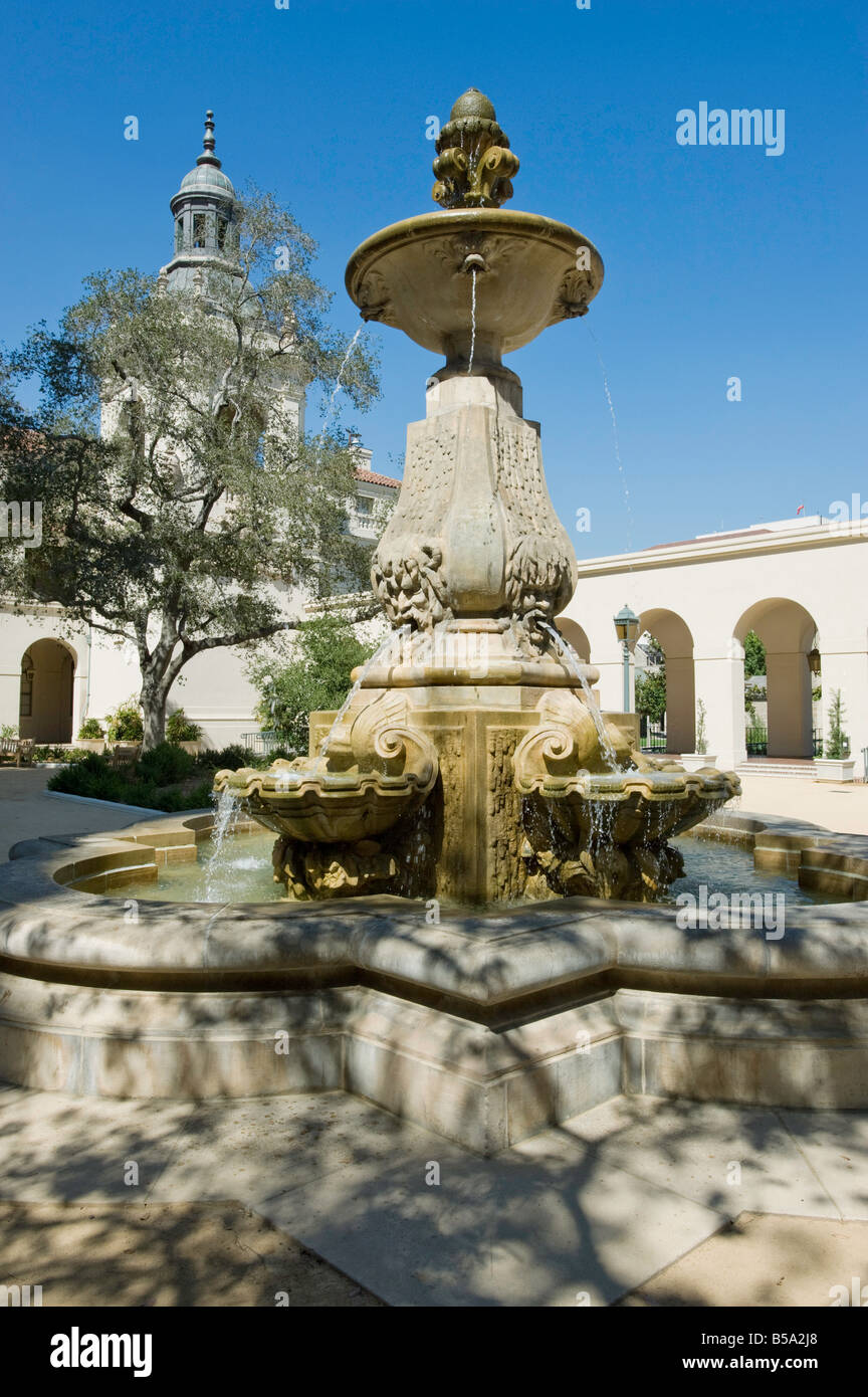 Inside courtyard of Pasadena City Hall in Pasadena California Stock ...