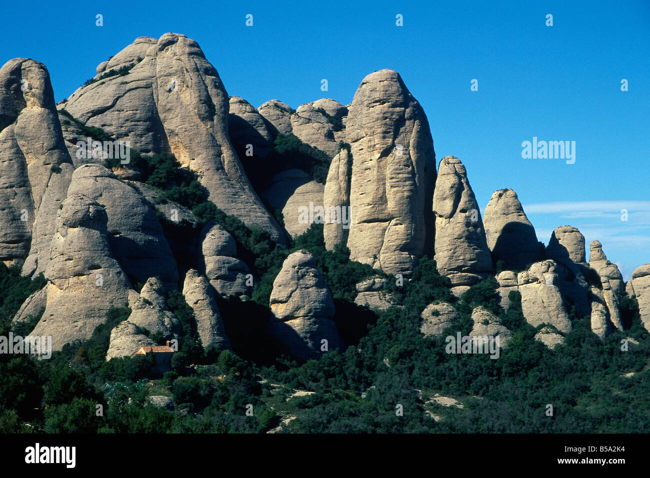 Serrated mountain Rounded eroded towers of rock Landscape Scenics ...