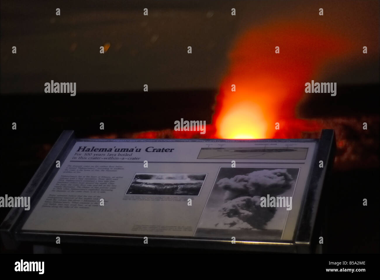 Stars Halemaumau crater eruption Jaggar Museum Kilauea volcano Hawaii ...