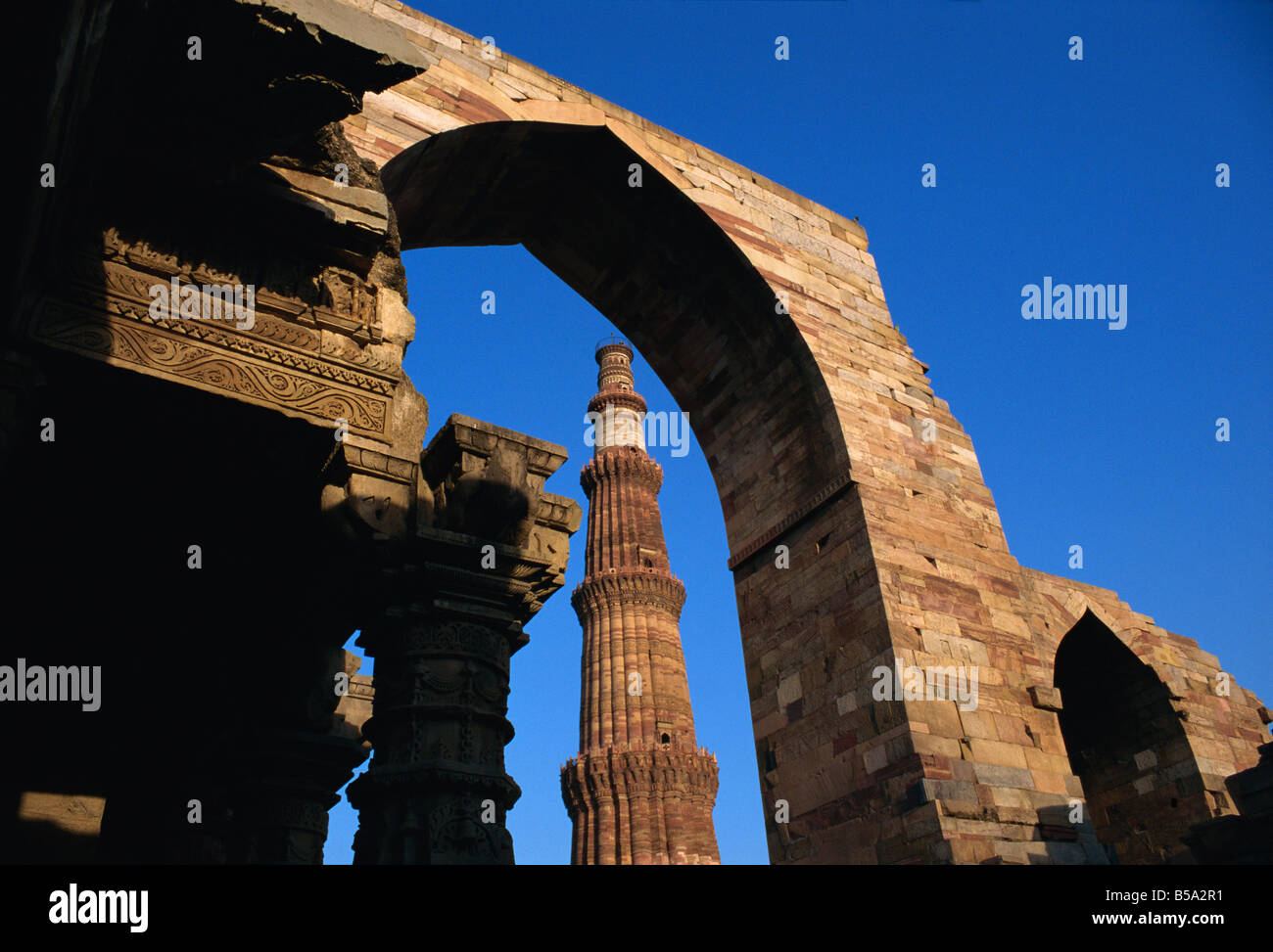 The Qutub Minar UNESCO World Heritage Site Delhi India Asia Stock Photo ...