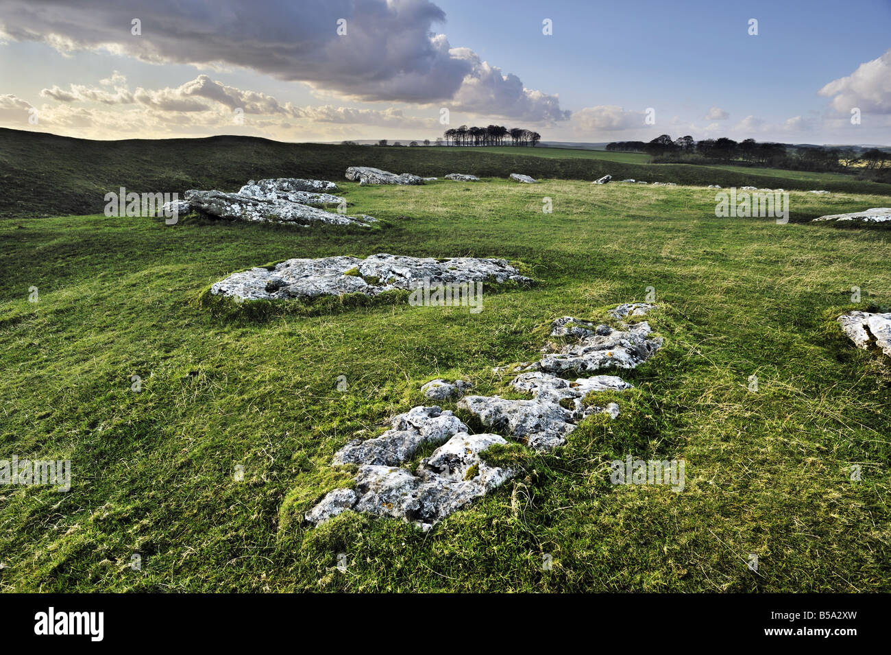 Arbor Low prehistoric stone circle, Peak District National Park ...