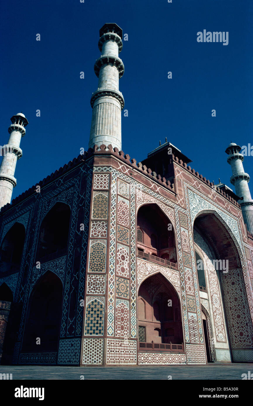 Akbar's tomb, Sikandra, Agra, Uttar Pradesh state, India Stock Photo ...