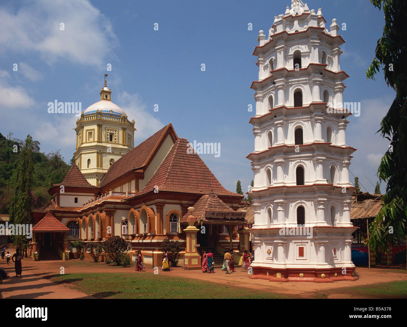 Shantadurga Temple, Quela, Ponda, Goa, India Stock Photo - Alamy