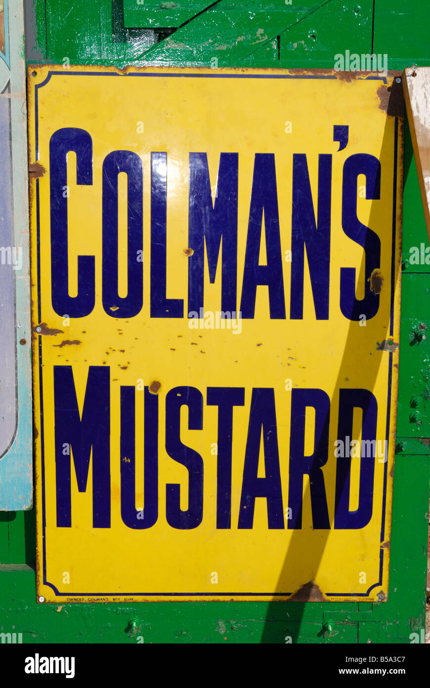 Old metal sign advertising Colman's Mustard Stock Photo - Alamy