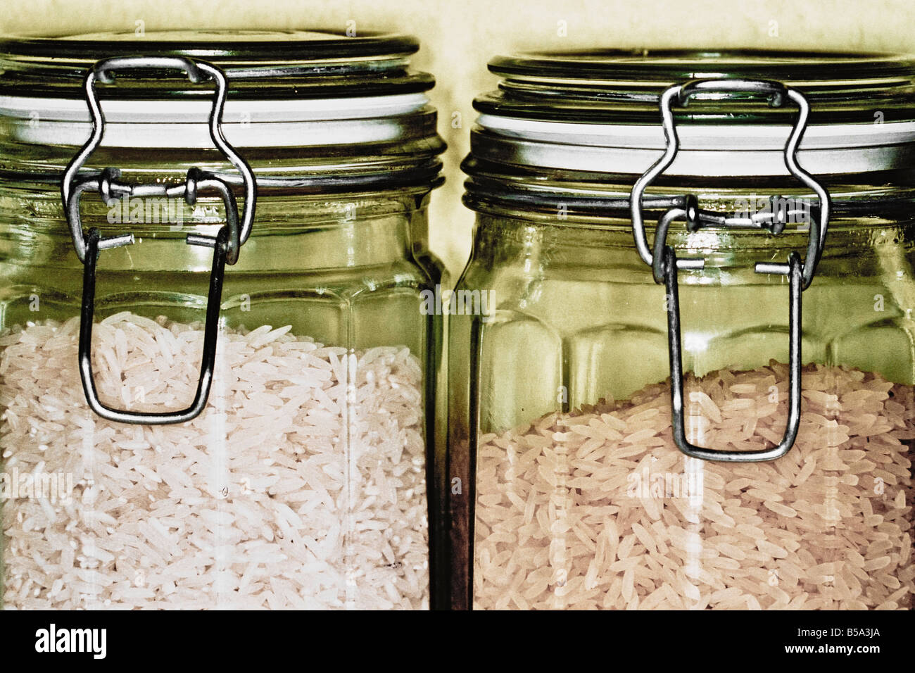 Two Preserving Jars Containing Rice Stock Photo - Alamy