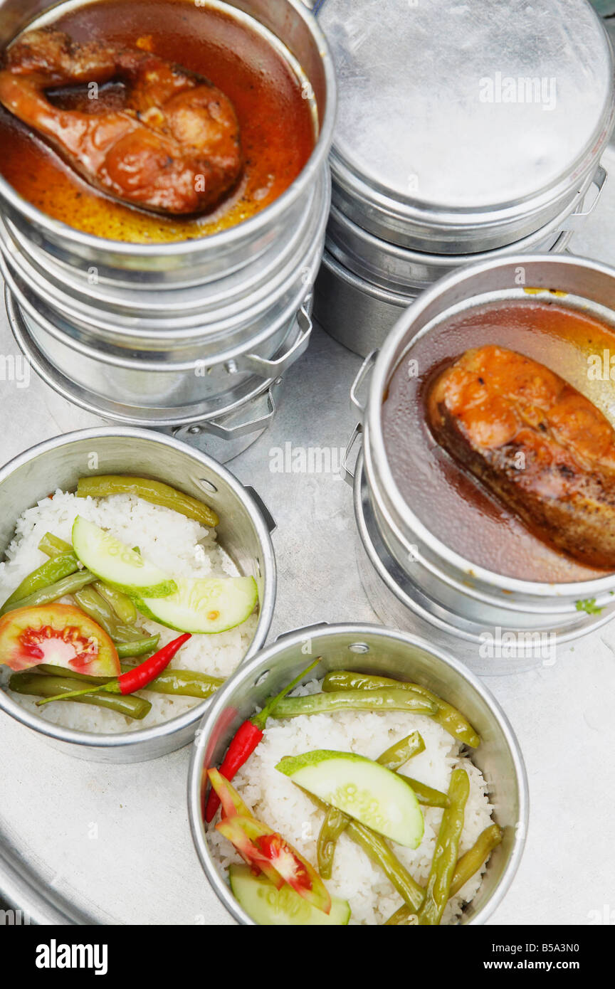 Traditional food being prepared at one of the markets in Saigon Stock ...