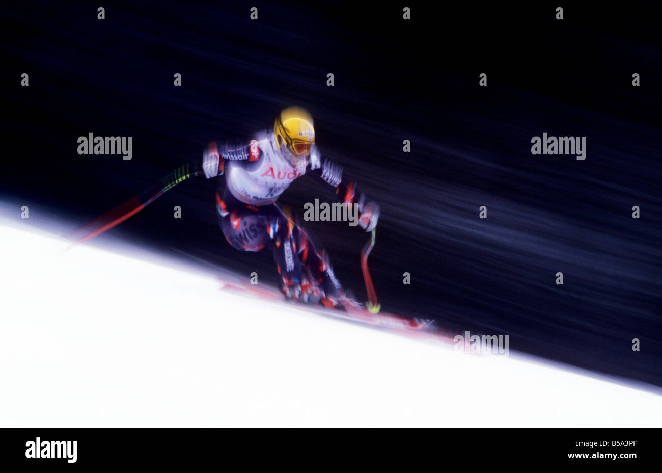 ski alpine, downhill race, Garmisch-Partenkirchen, Germany Stock Photo ...