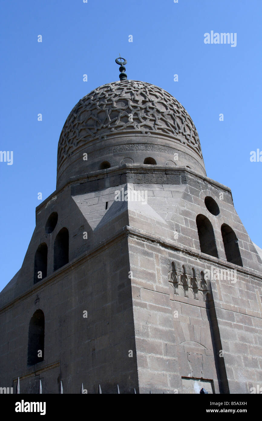 dome mosque of Amir Kabeer , mamluk Cemetery, cairo,Egypt Stock Photo ...