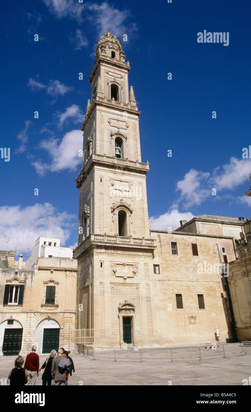 Baroque church cathedral Basilica di Santa Croce Bell tower LECCE ...