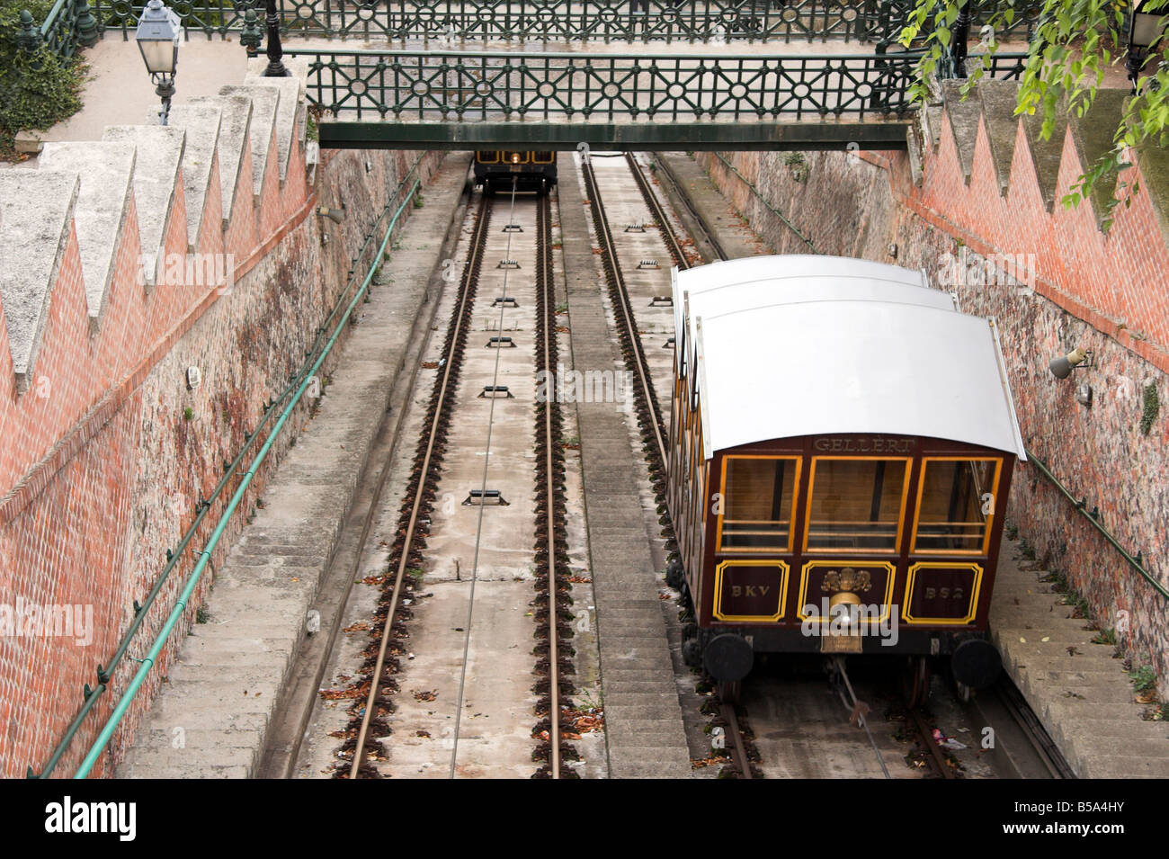 Funicular, Castle Hill, Buda, Old Town, Budapest, Hungary Stock Photo ...