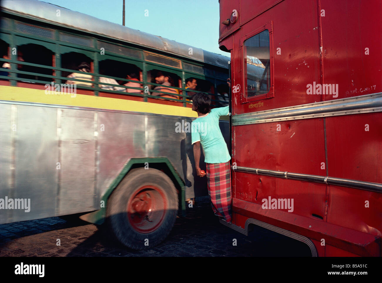 Detail of buses, Calcutta, West Bengal state, India Stock Photo - Alamy