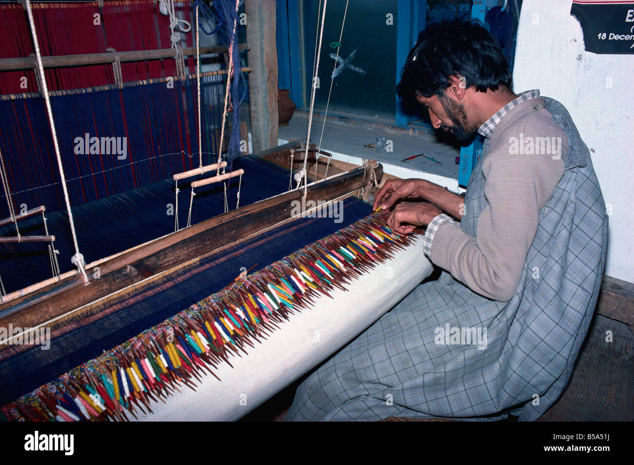 Shawl weaver, Kani, Kashmir, India Stock Photo - Alamy