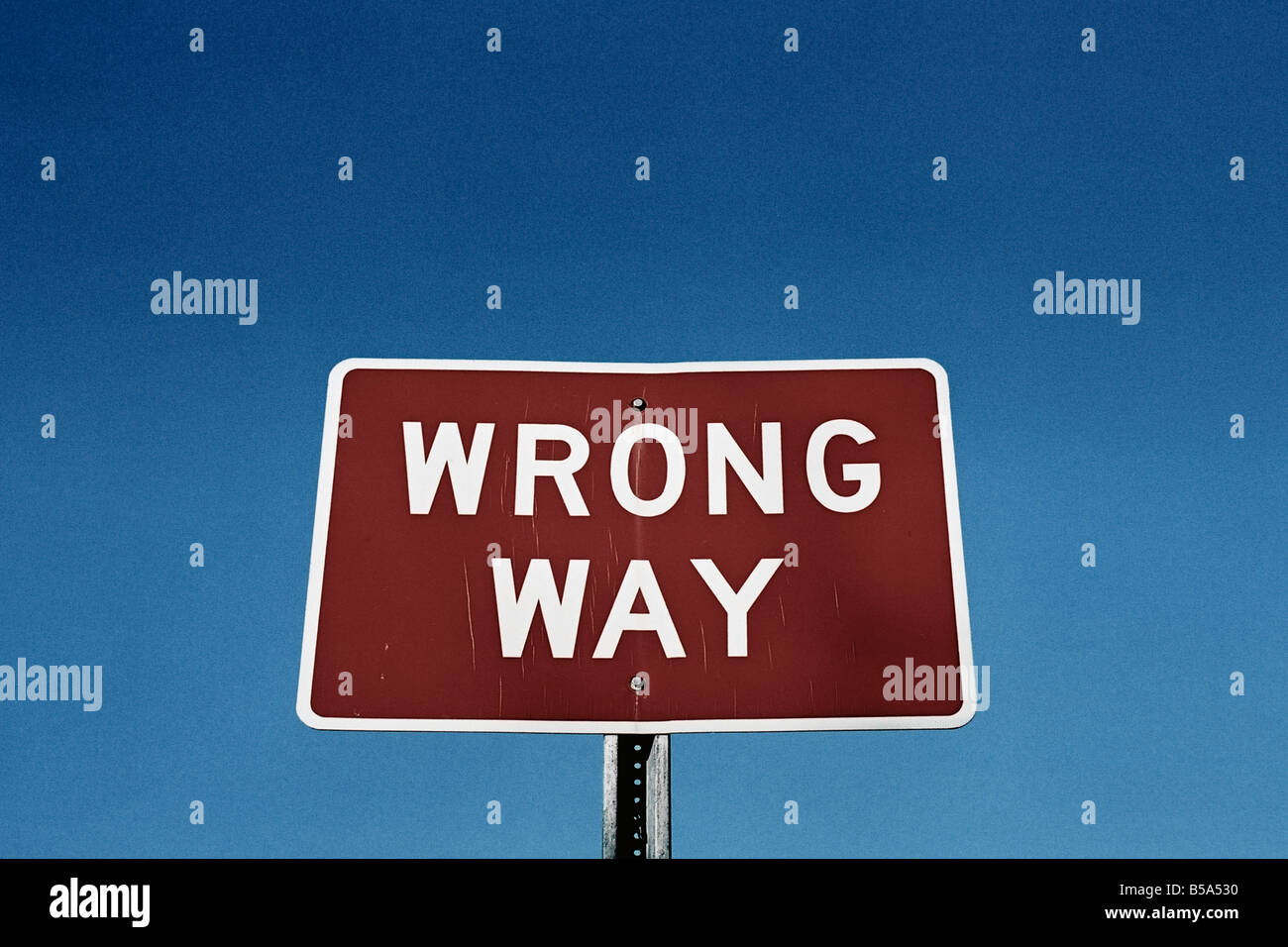 Wrong Way Sign Black And White