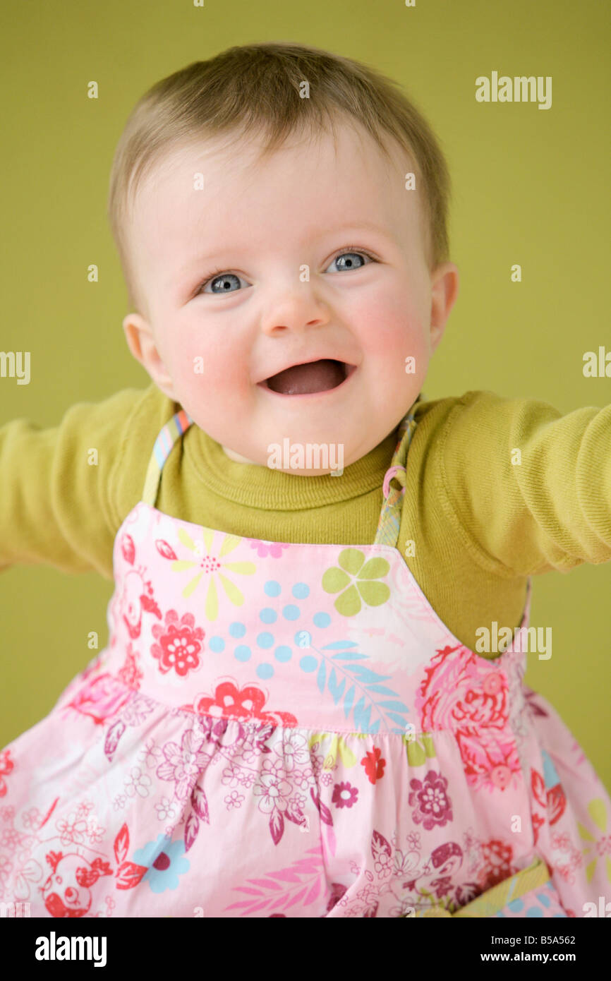 Smiling baby girl Stock Photo - Alamy