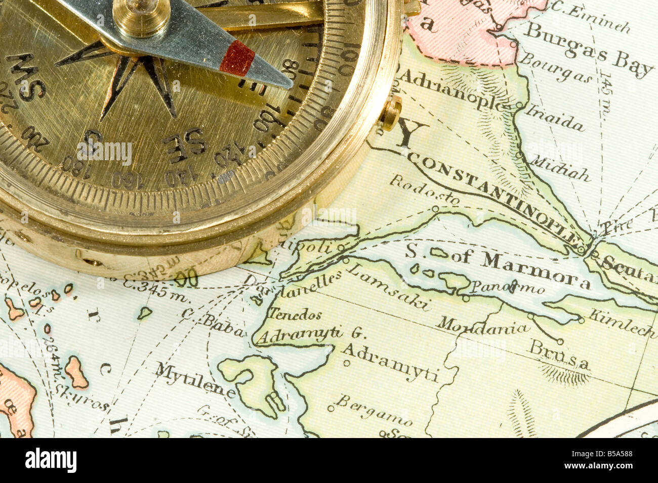 Vintage 1907 copyright expired map showing countries and trade routes ...