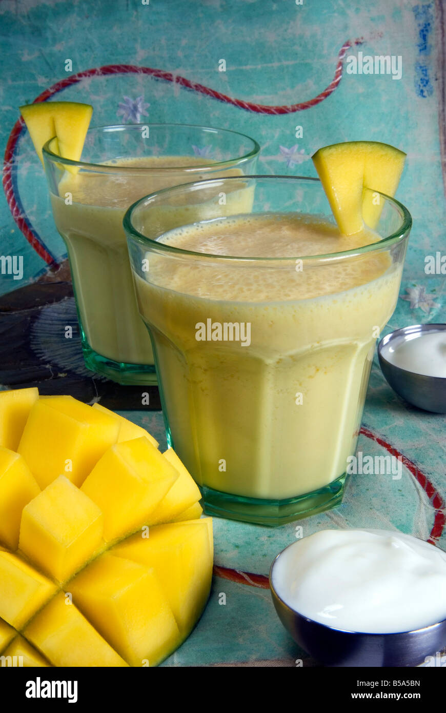 Indian food, lassi, mango juice, India Stock Photo - Alamy