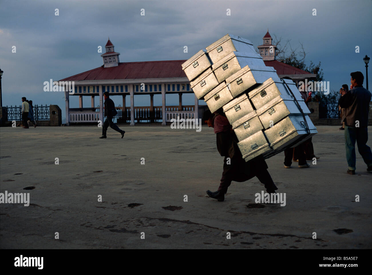 Porter under a heavy load Shimla Himachal Pradesh India J Bright Stock ...
