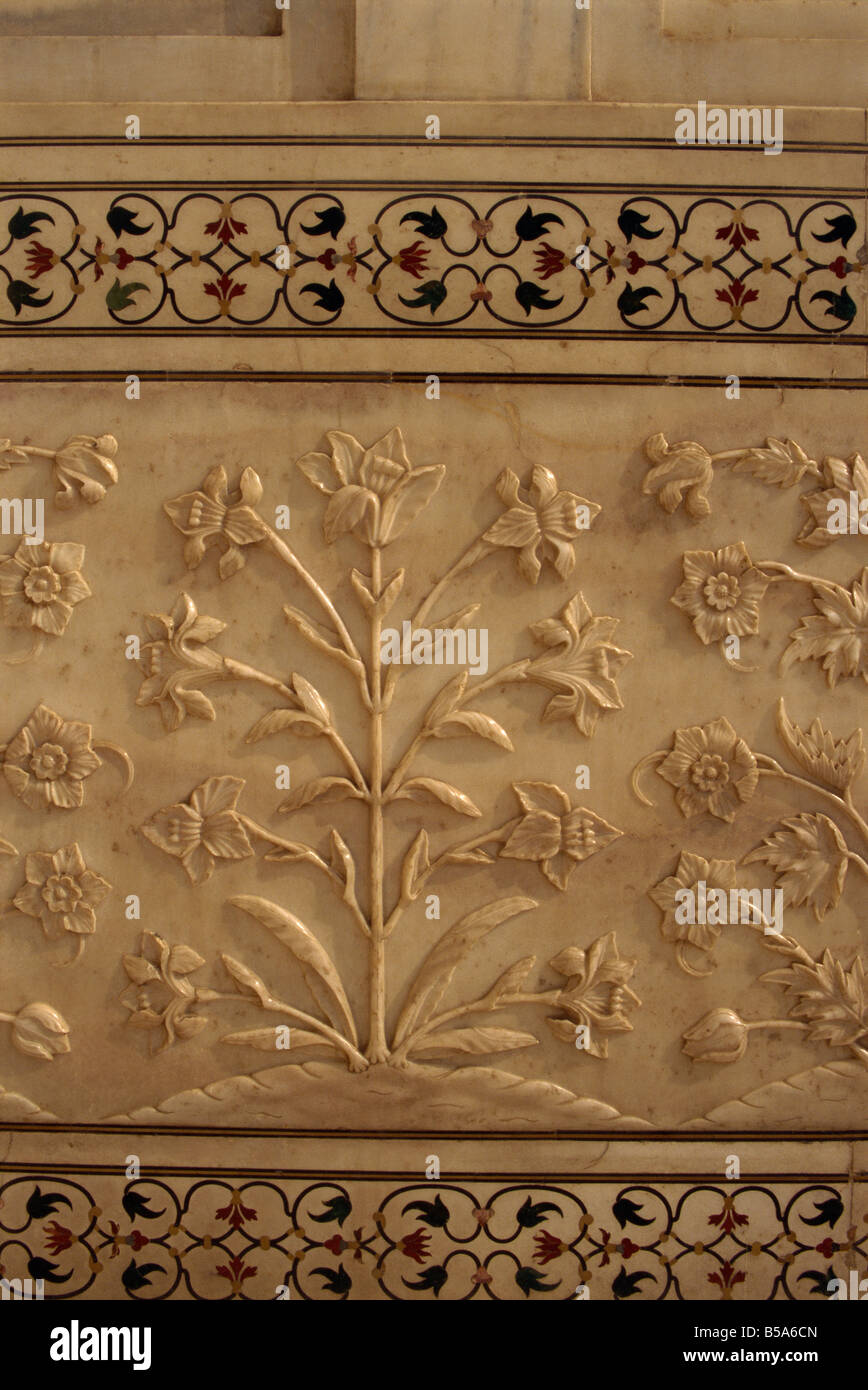 Floral designs taj mahal agra hi-res stock photography and images - Alamy