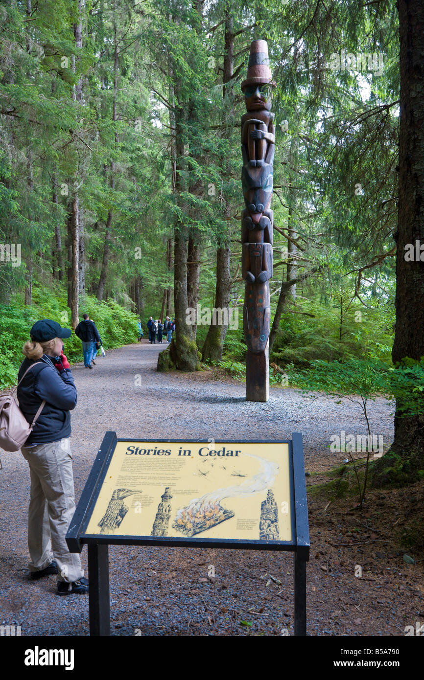 Informational display teaches about totem poles in National Historical ...