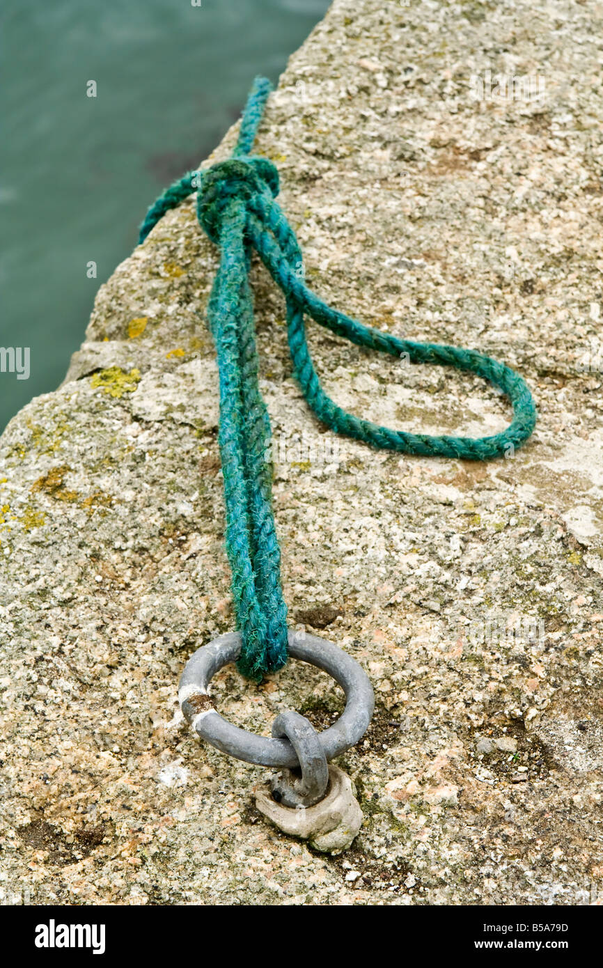 A mooring ring and rope Stock Photo - Alamy