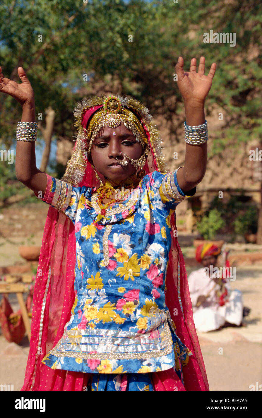 Child dancer in fort Jodhpur Rajasthan state India Asia Stock Photo - Alamy