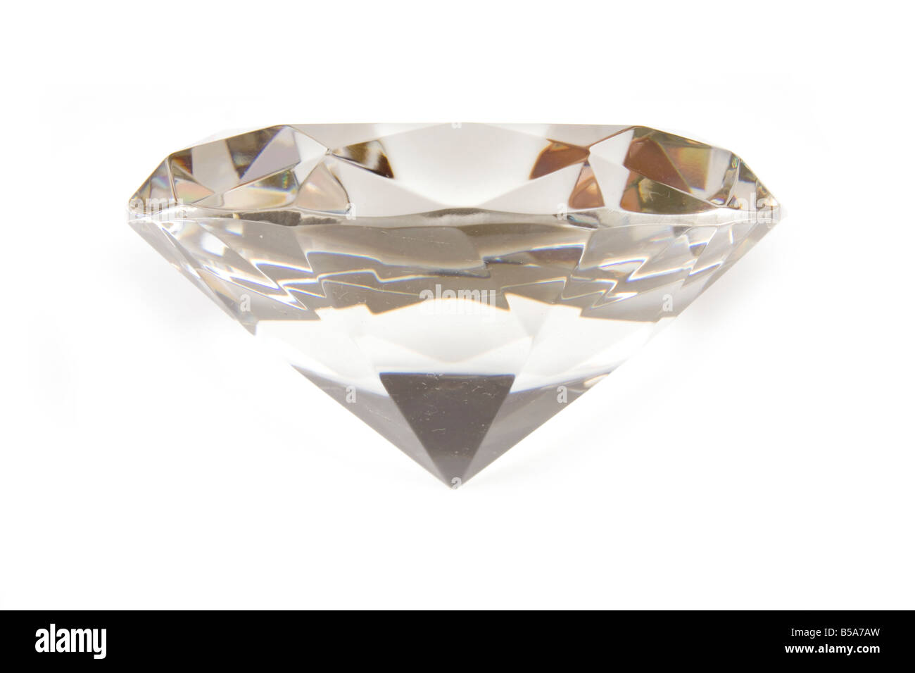 Diamond isolated on a white studio background Stock Photo - Alamy