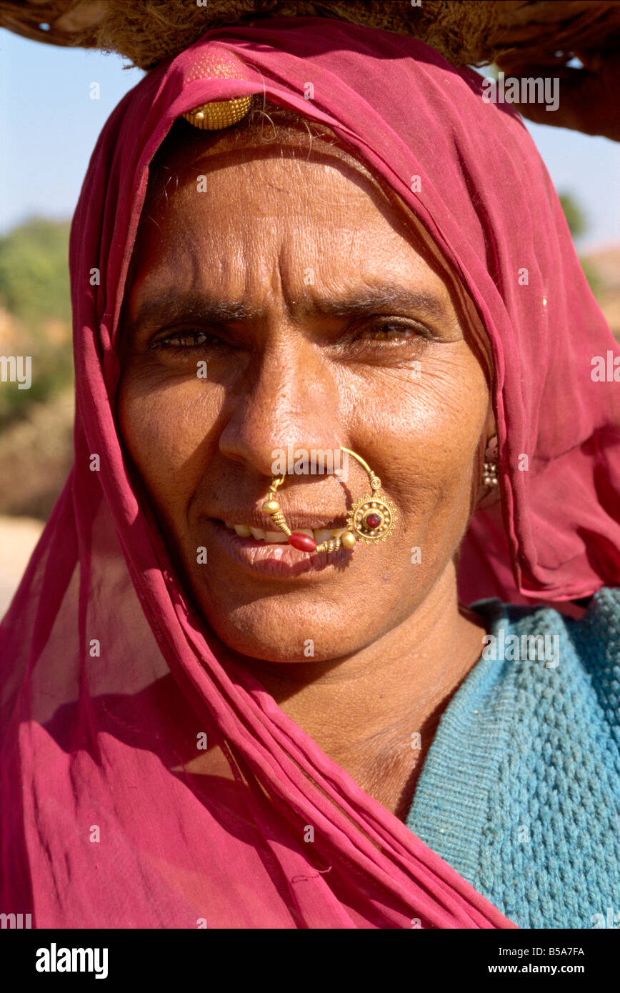 Lady from village near Shikar Rajasthan state India Asia Stock Photo ...