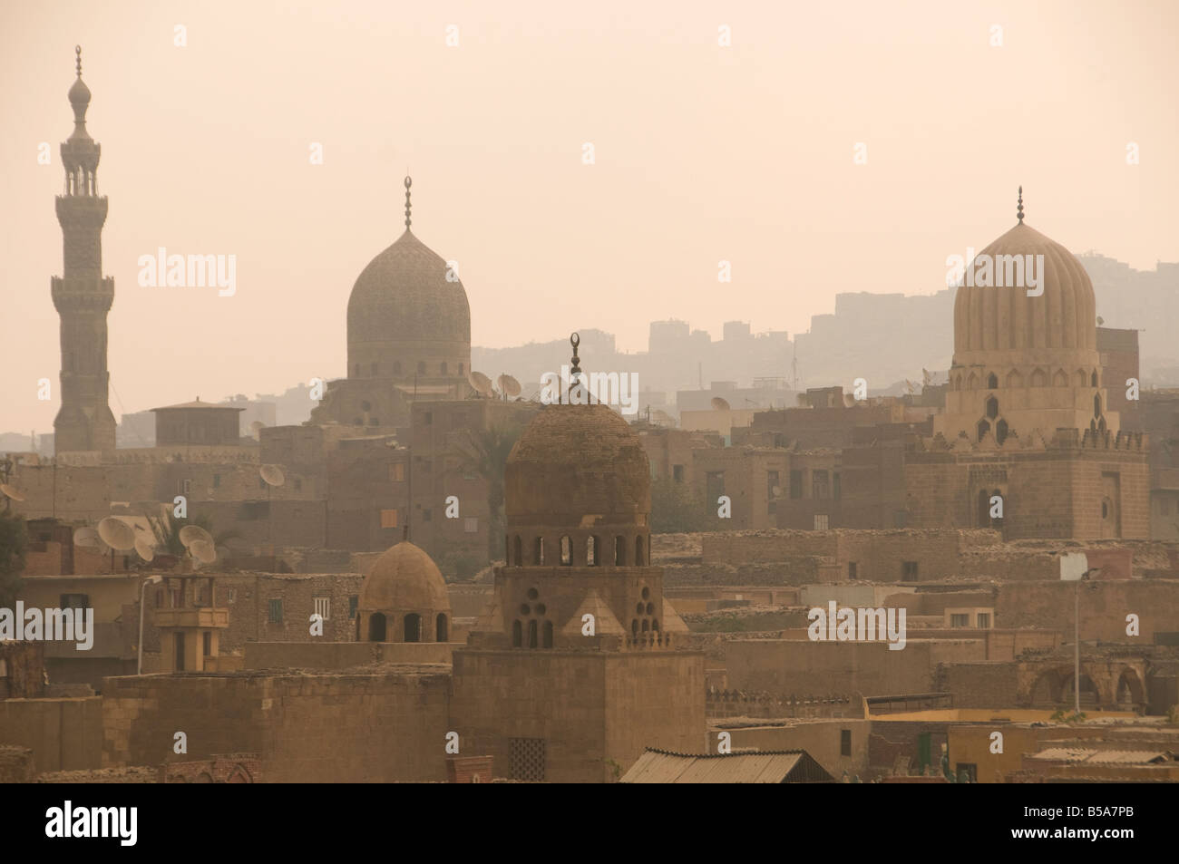 Dense grid of tomb and Islamic mausoleum structures in the City of the ...