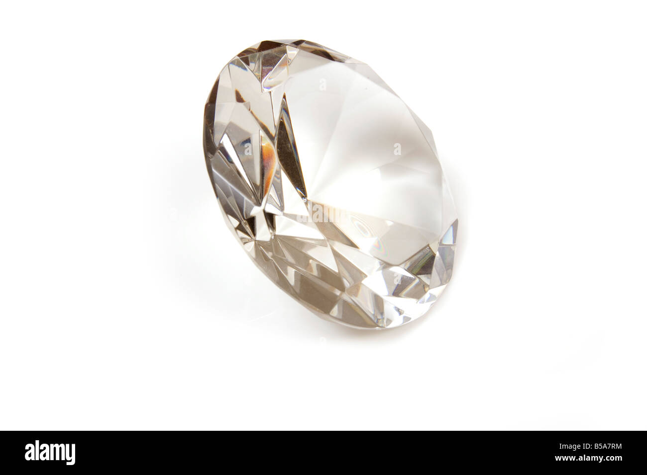 Diamond isolated on a white studio background Stock Photo - Alamy