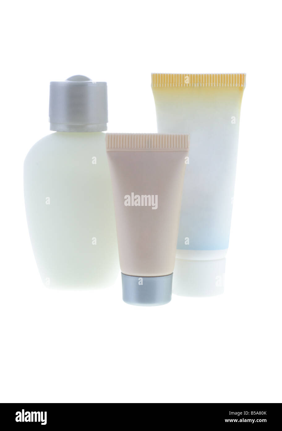 Beauty products on white Cut Out Stock Images & Pictures - Alamy