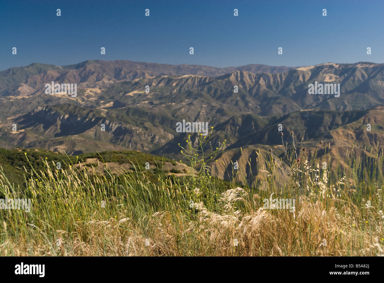 San Rafael Mountains view from East Camino Cielo Road in Santa Ynez ...