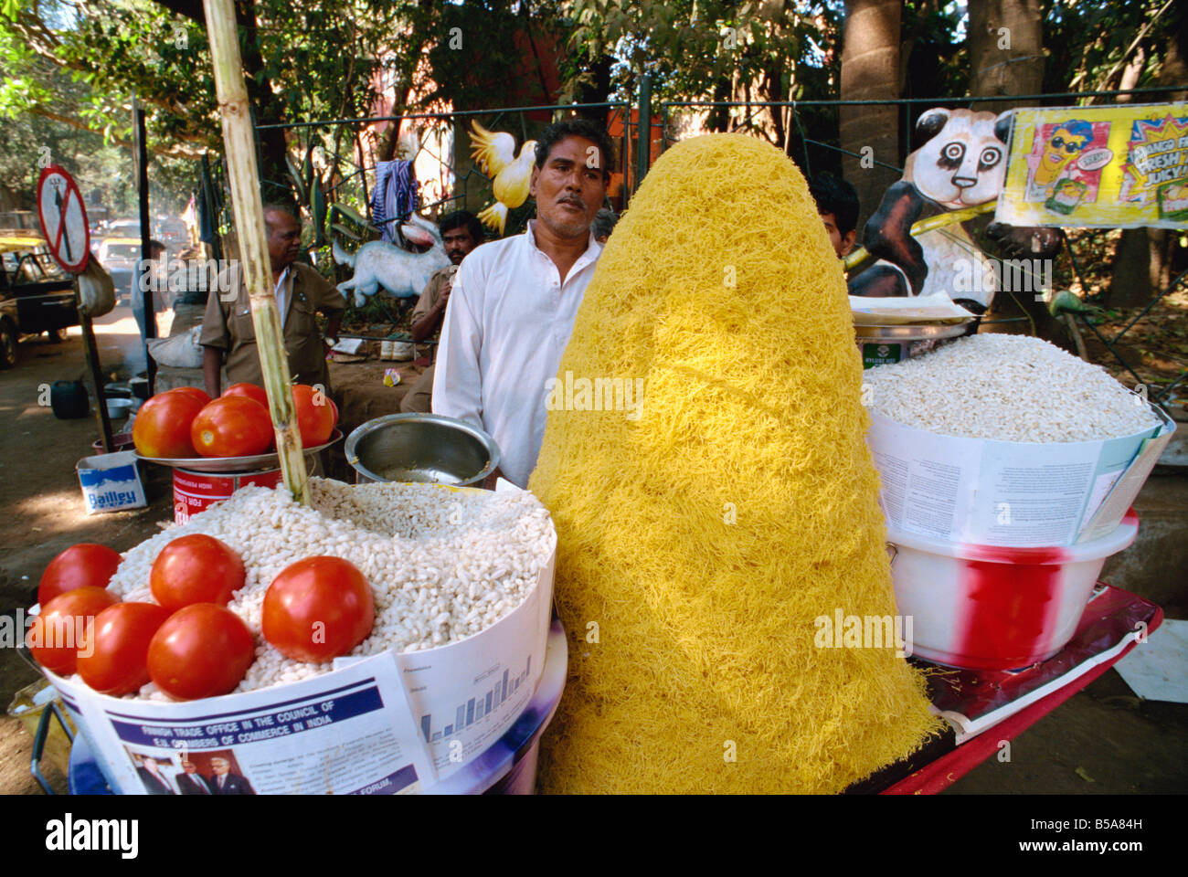 Snack stall Mumbai Bombay India Asia Stock Photo - Alamy