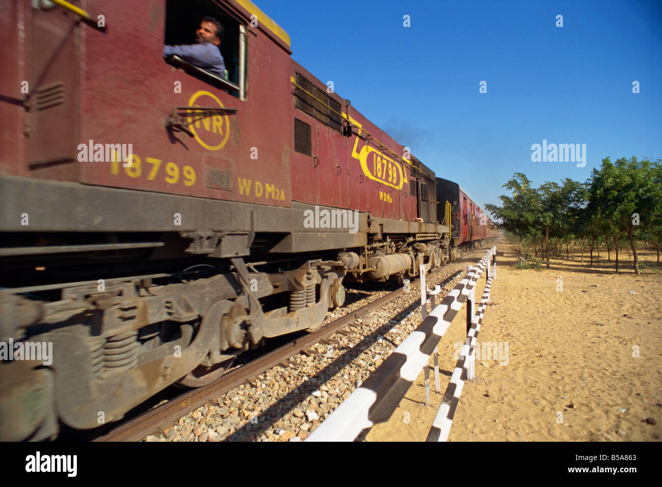 Freight train Rajasthan state India Asia Stock Photo - Alamy