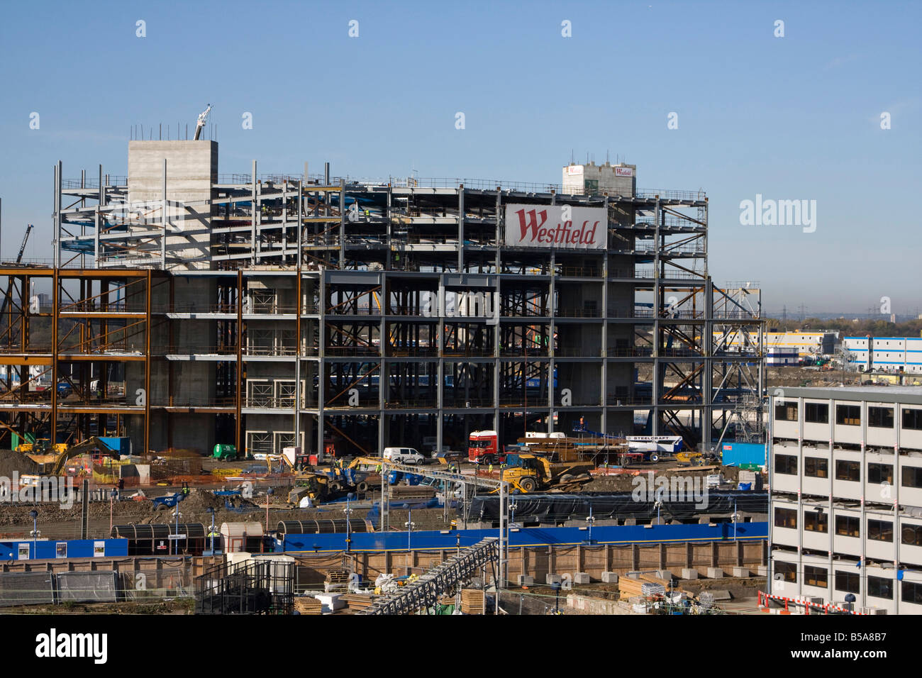 London 2012 Olympic Infrastructure Construction site Stratford London ...