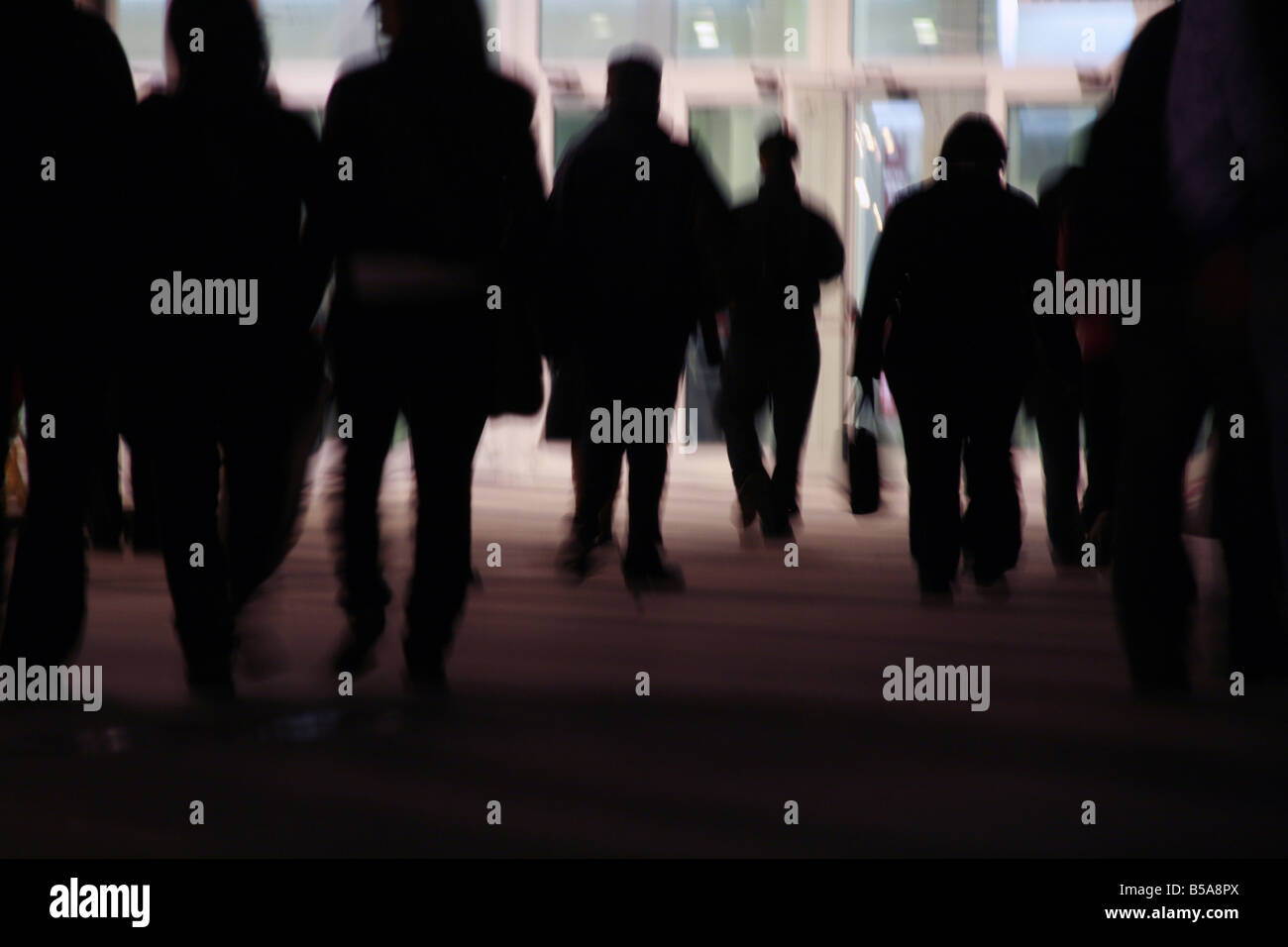 crowd of people walking in street at night Stock Photo - Alamy