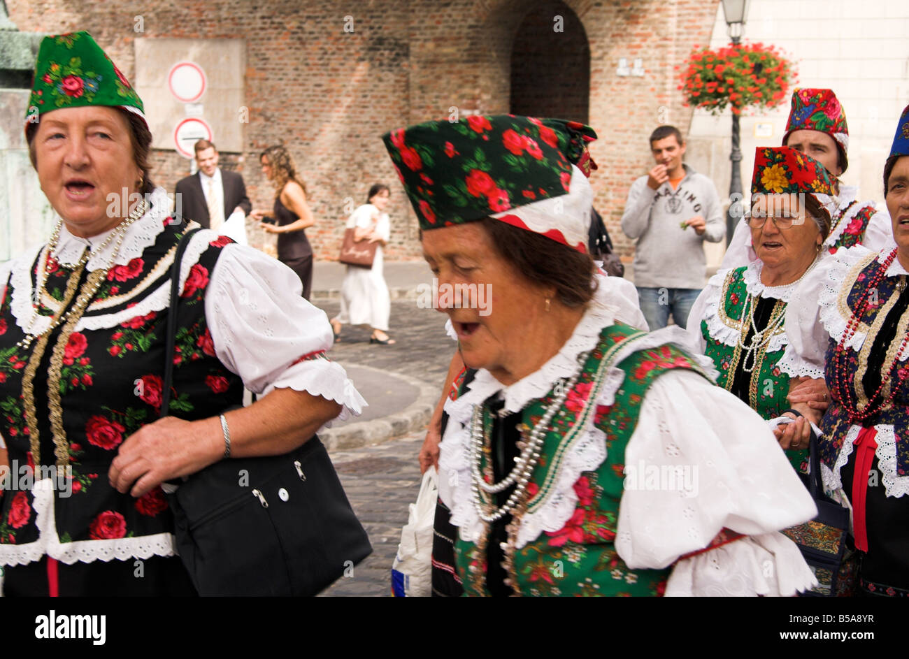 Procession, traditional folk costume, Budapest Wine Festival, Hungary ...