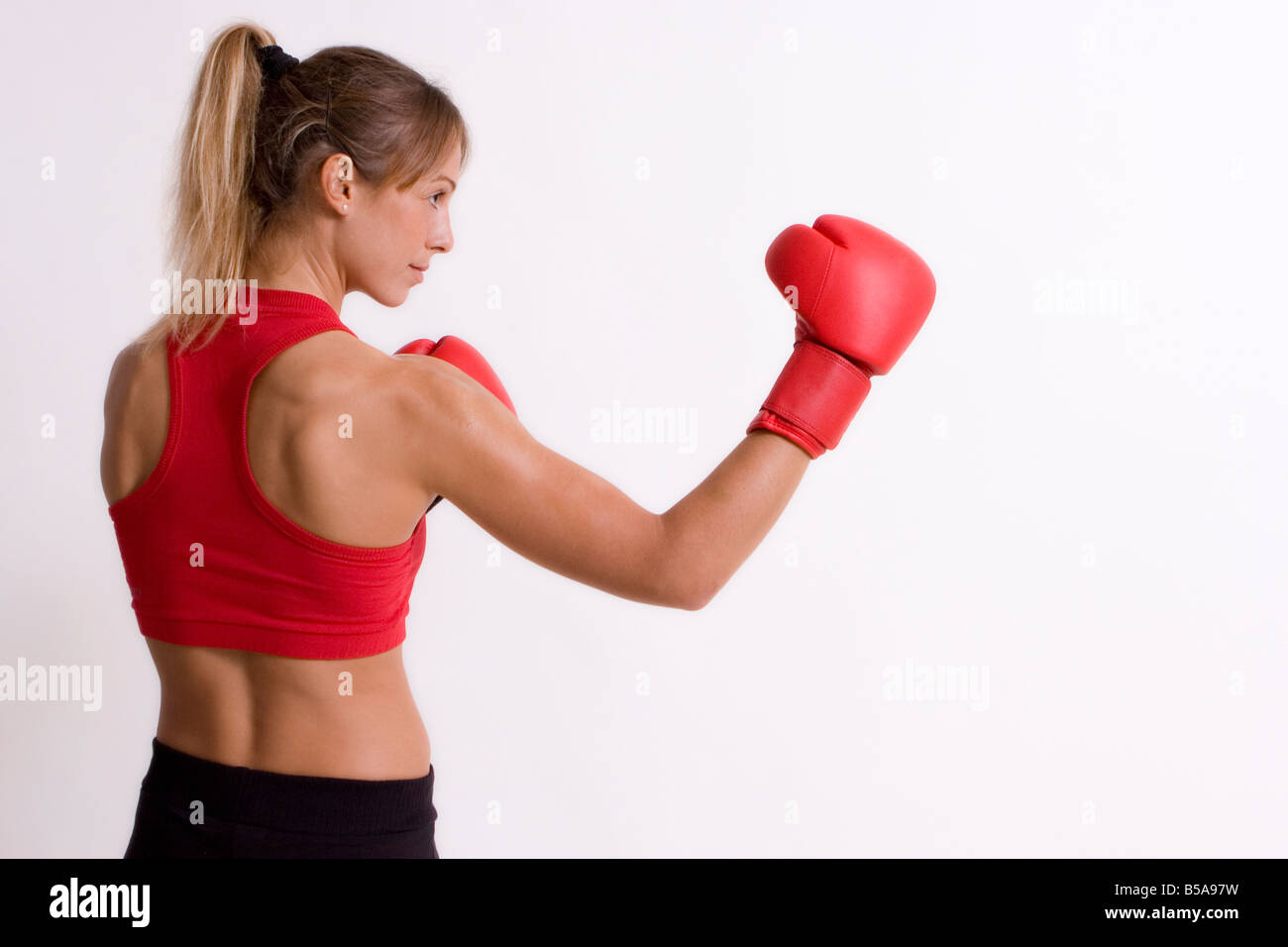 Young woman boxeadora Stock Photo - Alamy