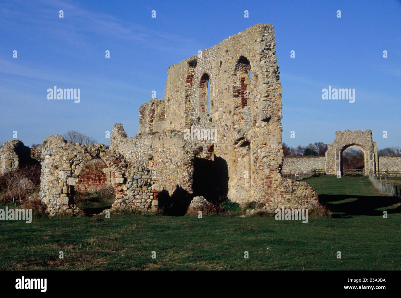 Village on coast Grey Friars friary religious establishment Stone wall ...