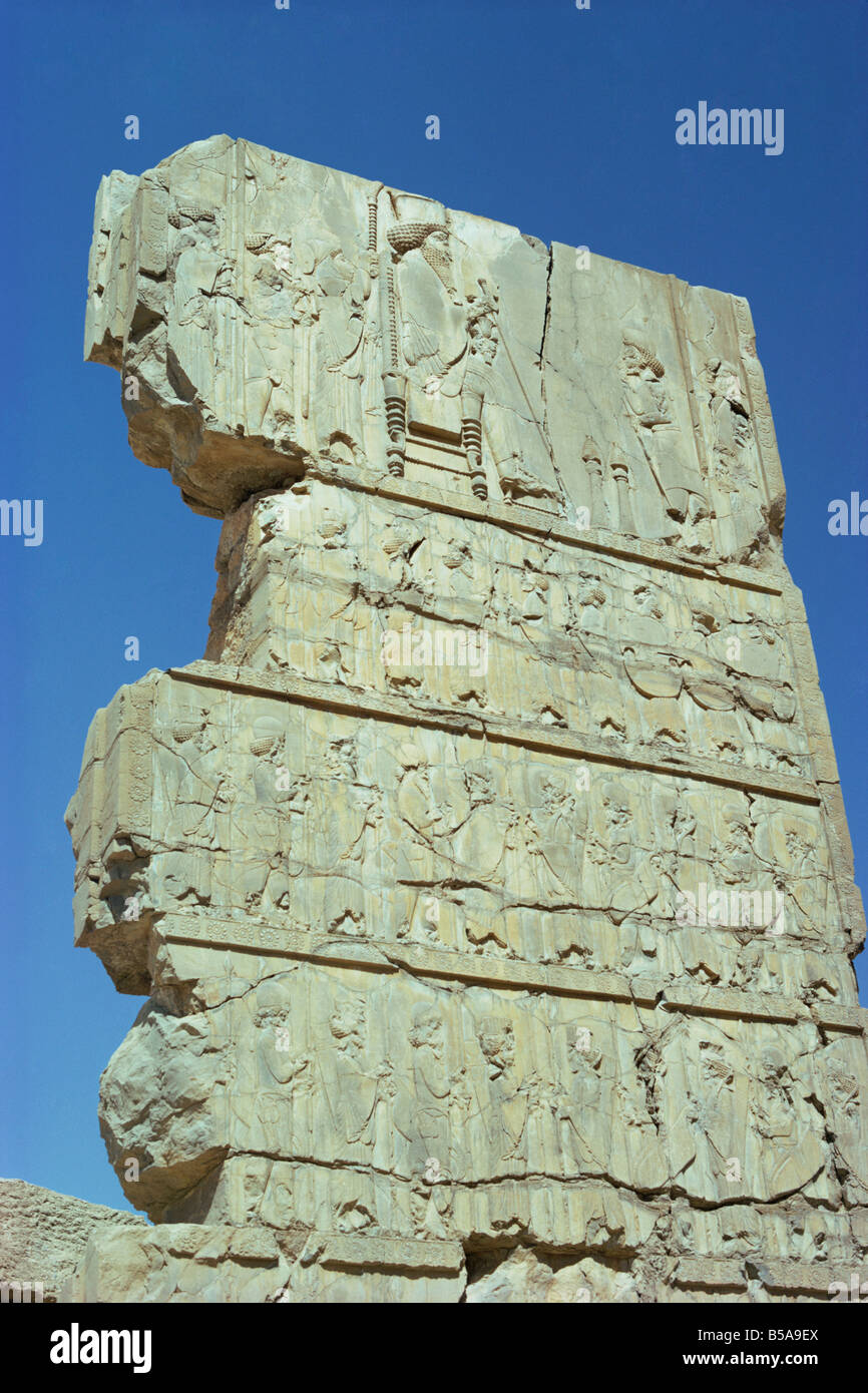 Frieze with king and tribute, Persepolis, UNESCO World Heritage Site ...