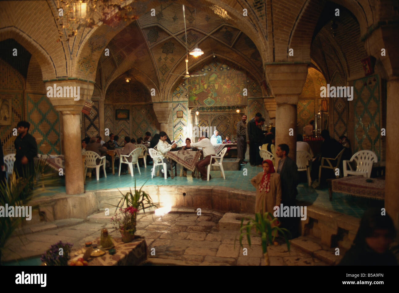 Tea House in the Vakil Bazaar Kerman Iran Middle East C Rennie Stock ...