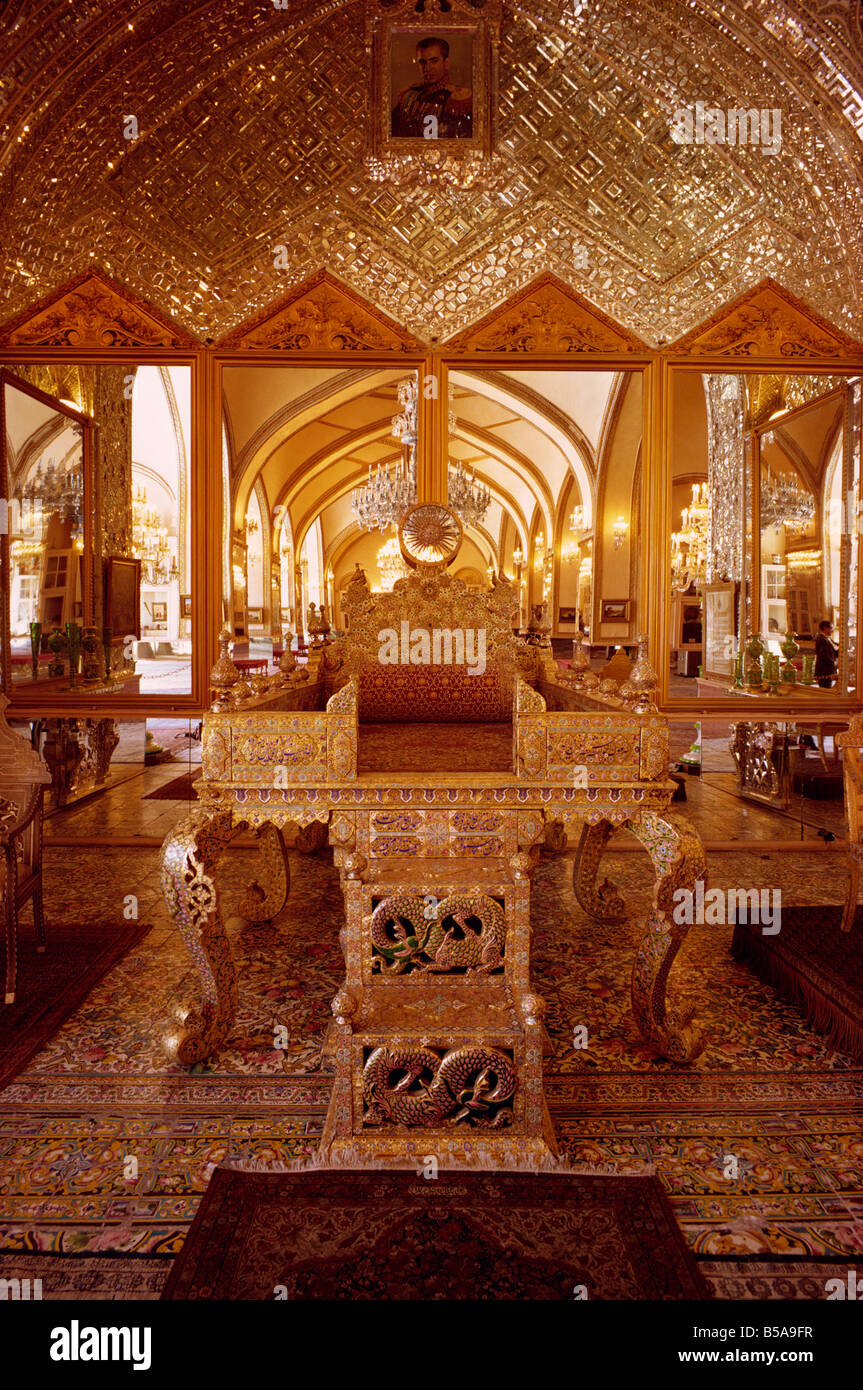 The Peacock Throne, Gulestan Palace, Tehran, Iran, Middle East Stock ...