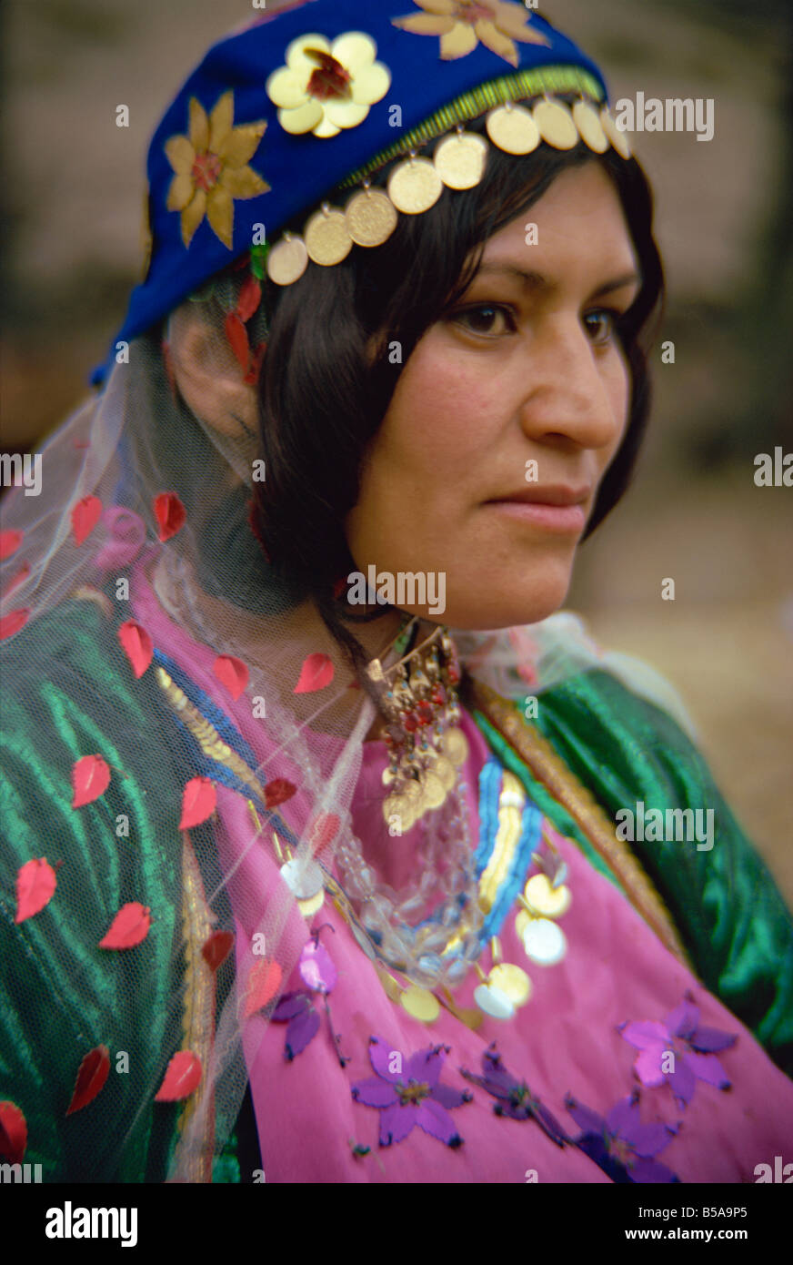 Woman from Boyerahmad tribe Iran Middle East Stock Photo - Alamy