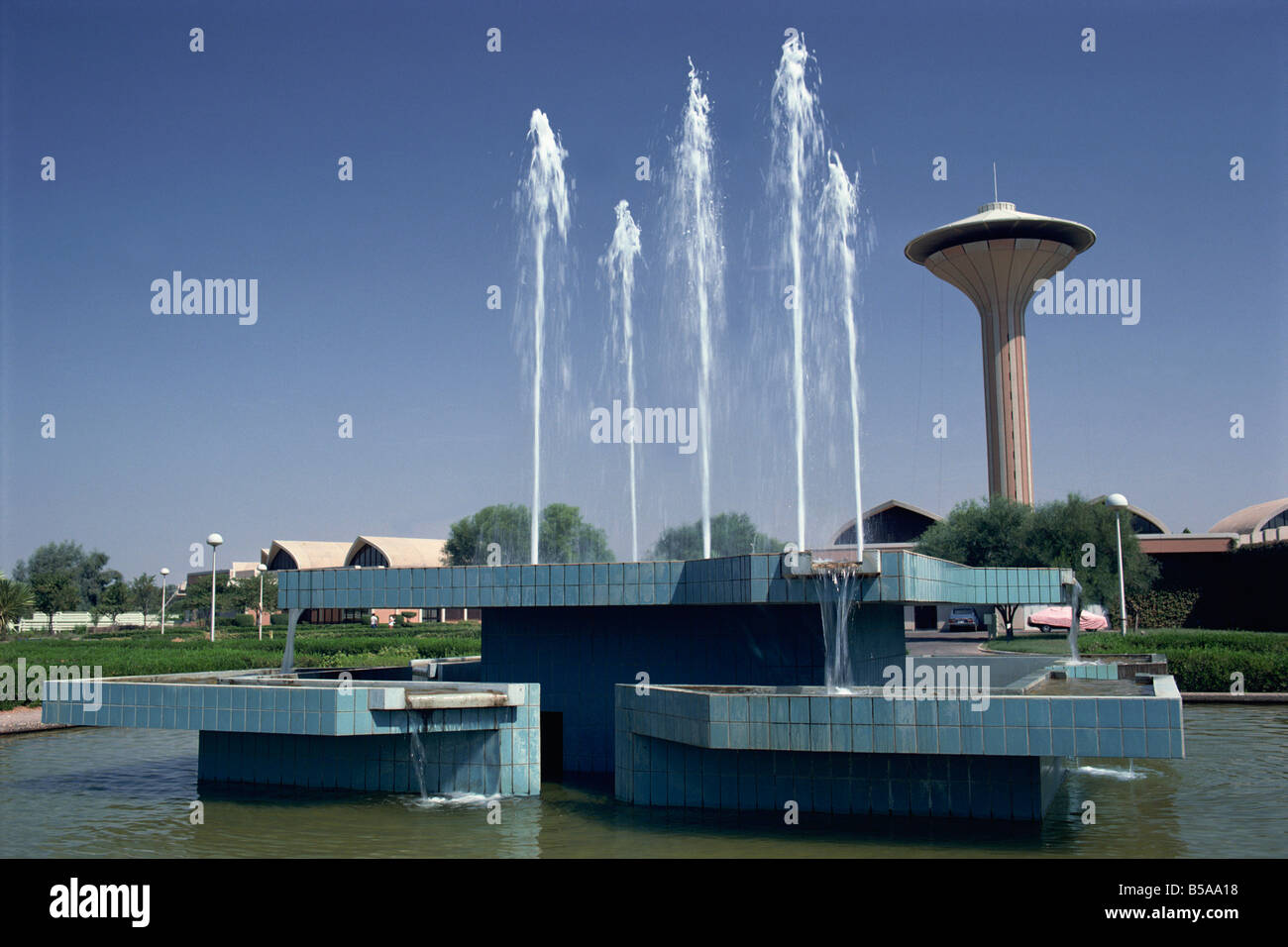Water fountain and tower Baghdad Iraq Middle East G Thouvenin Stock ...
