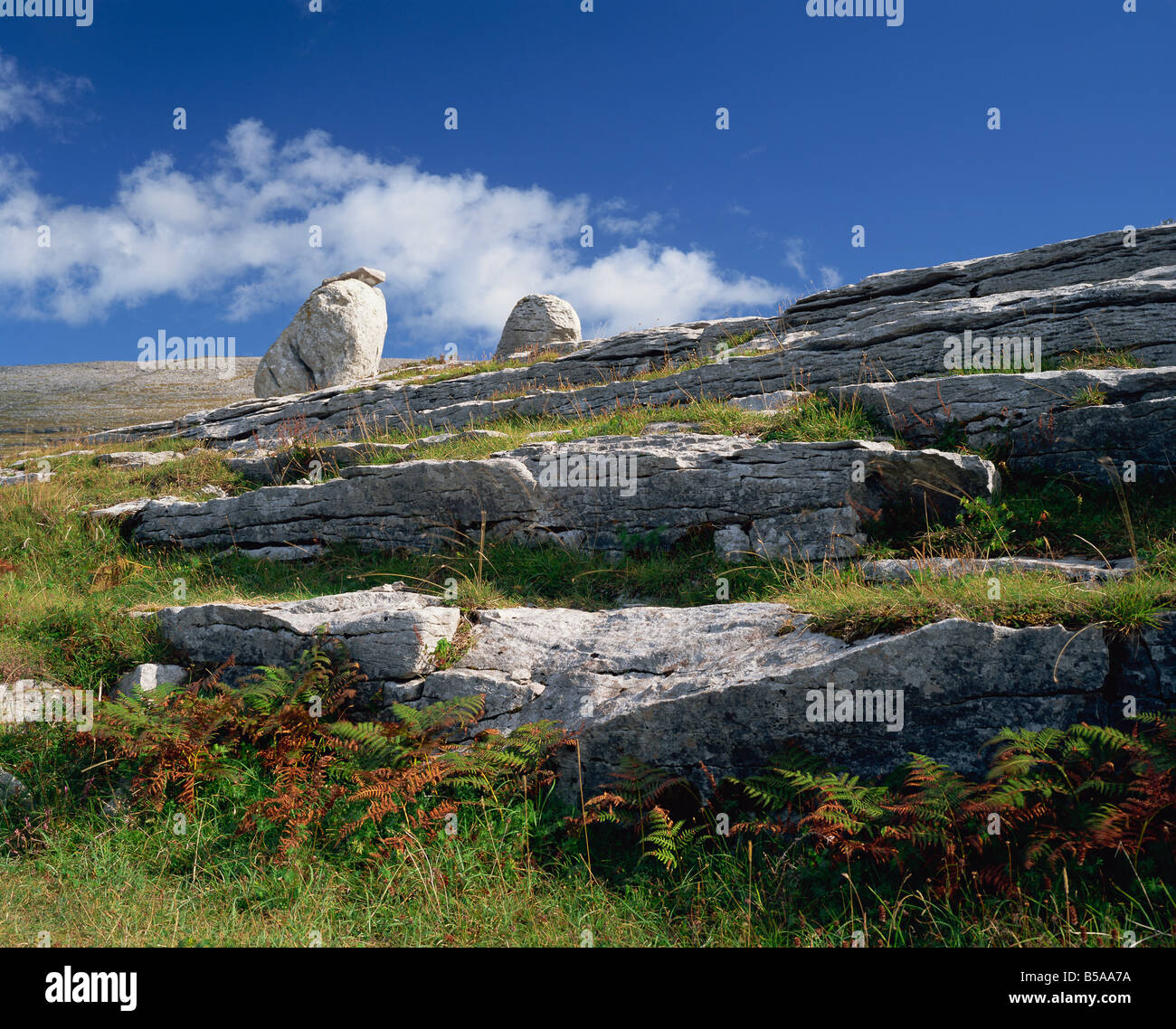 Rock formations of The Burren Co Clare Ireland R Rainford Stock Photo ...