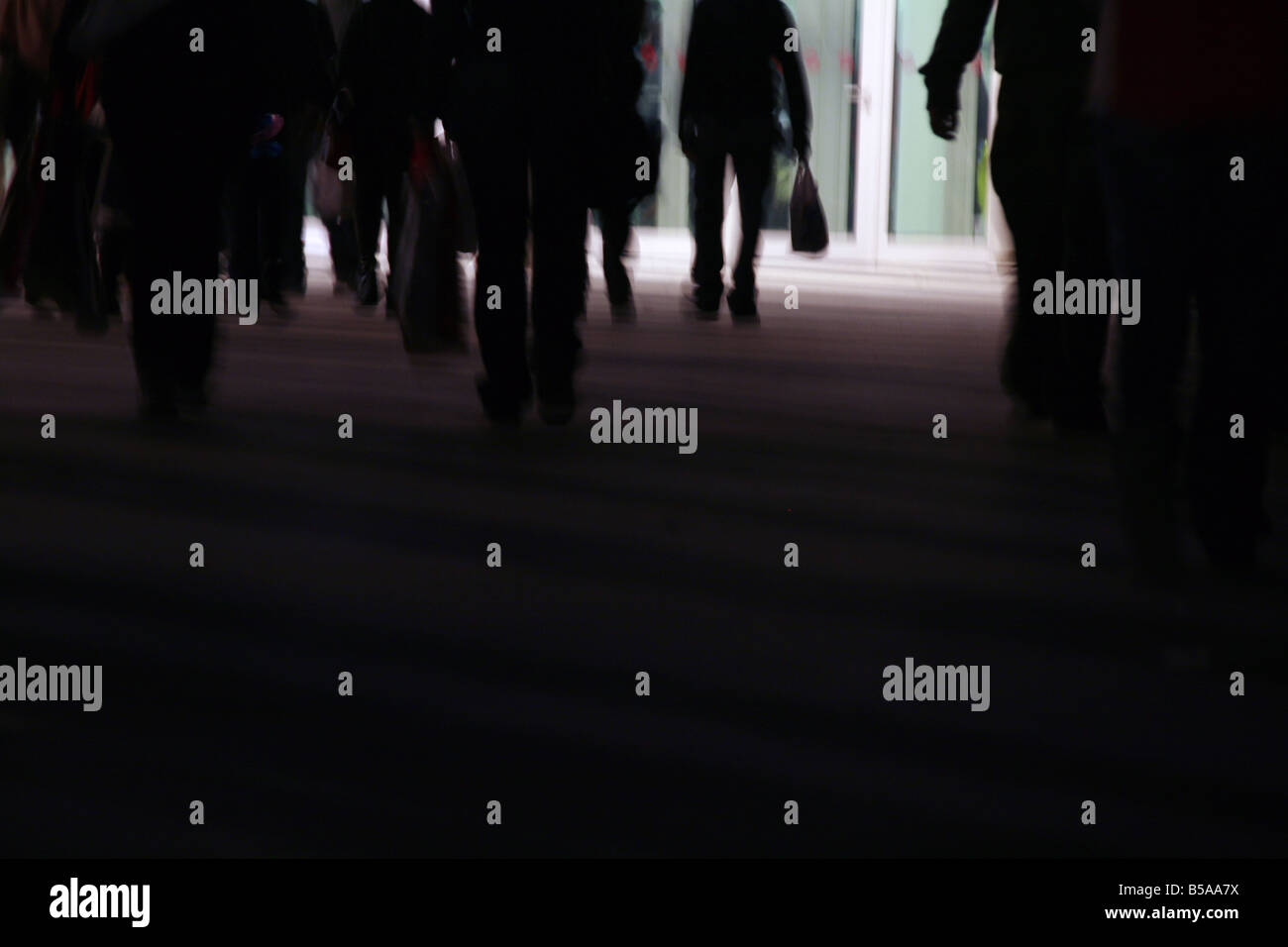 crowd of people walking in street at night Stock Photo - Alamy