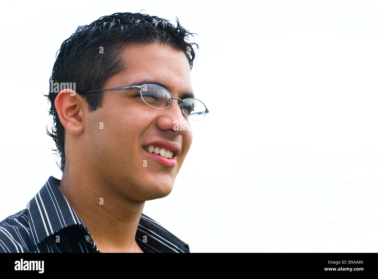 student boy face with glasses Stock Photo - Alamy