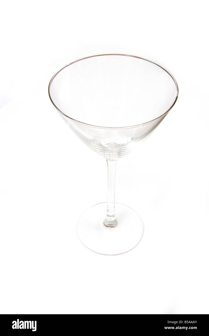 Empty cocktail glass isolated on a white studio background Stock Photo ...